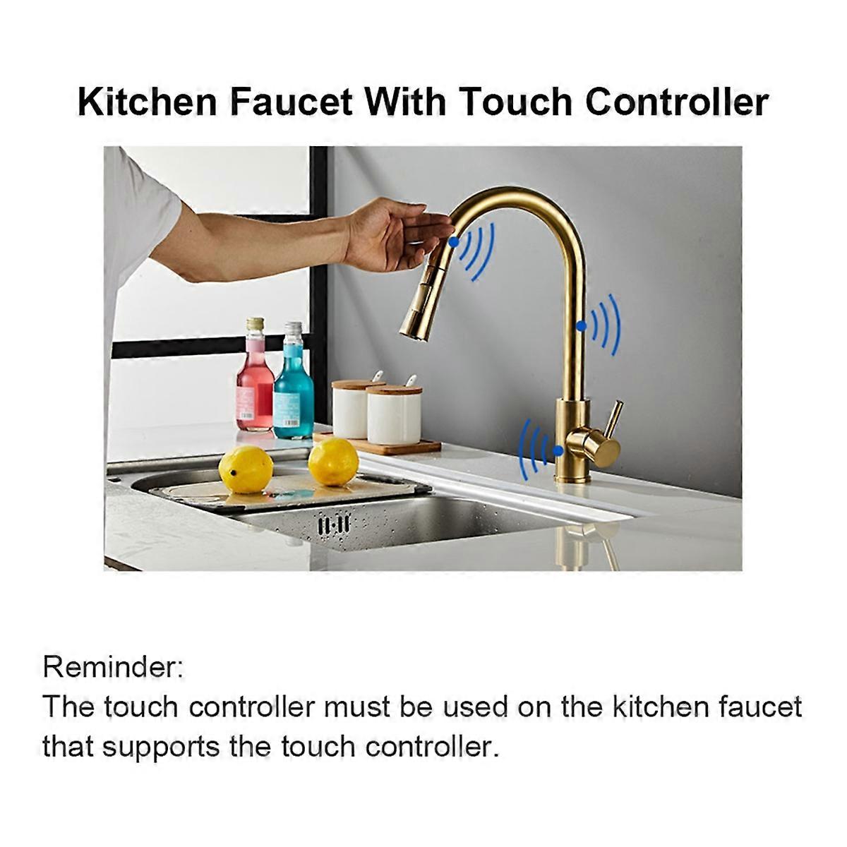 Smart Induction Sensor Kitchen Faucet Touch Controller with Battery Box ...