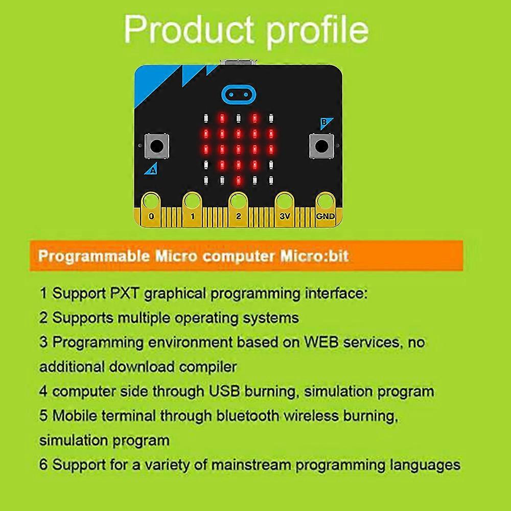 Micro:Bit V1.5 Development Board Micro:Bit Smart Car Kit | Fruugo UK