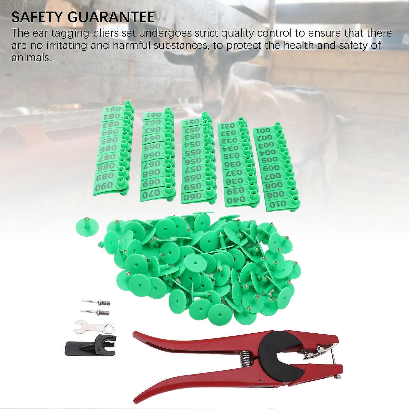 Ear Tag and Pliers Set Livestock Ear Tag Applicator and Bright Colors ...