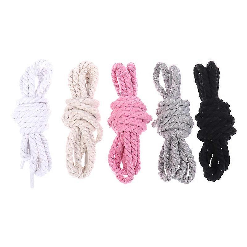 2Pcs Round Thick Rope Laces Polyester Cotton Solid Color Laces 0.8cm ...