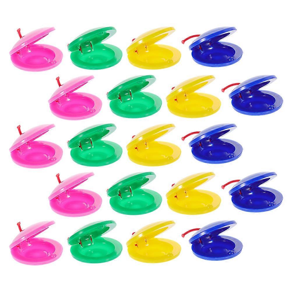 20pcs Castanets for Musical Percussion, Safe Material, Vibrant Colors ...