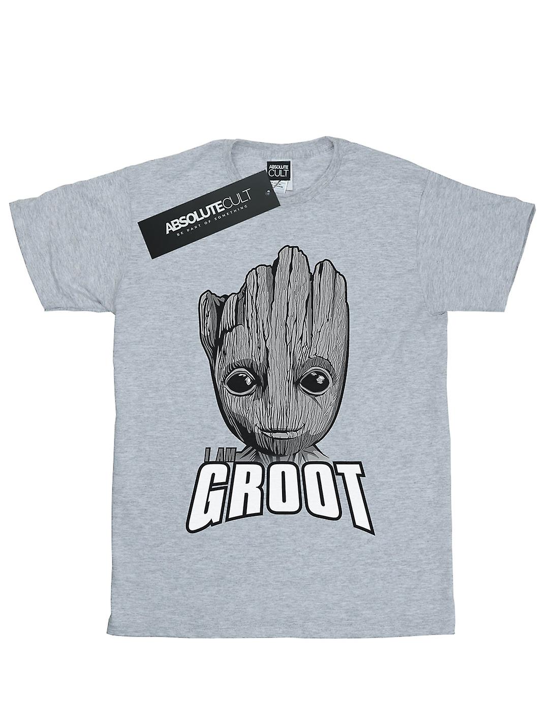 Marvel Men's Guardians Of The Galaxy Groot Face T-Shirt | Fruugo UK
