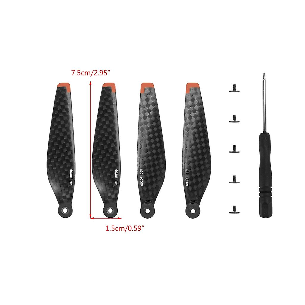 4/8pcs Carbon Fiber Propeller For Mini 3 Pro Drone Props Blade Wing ...