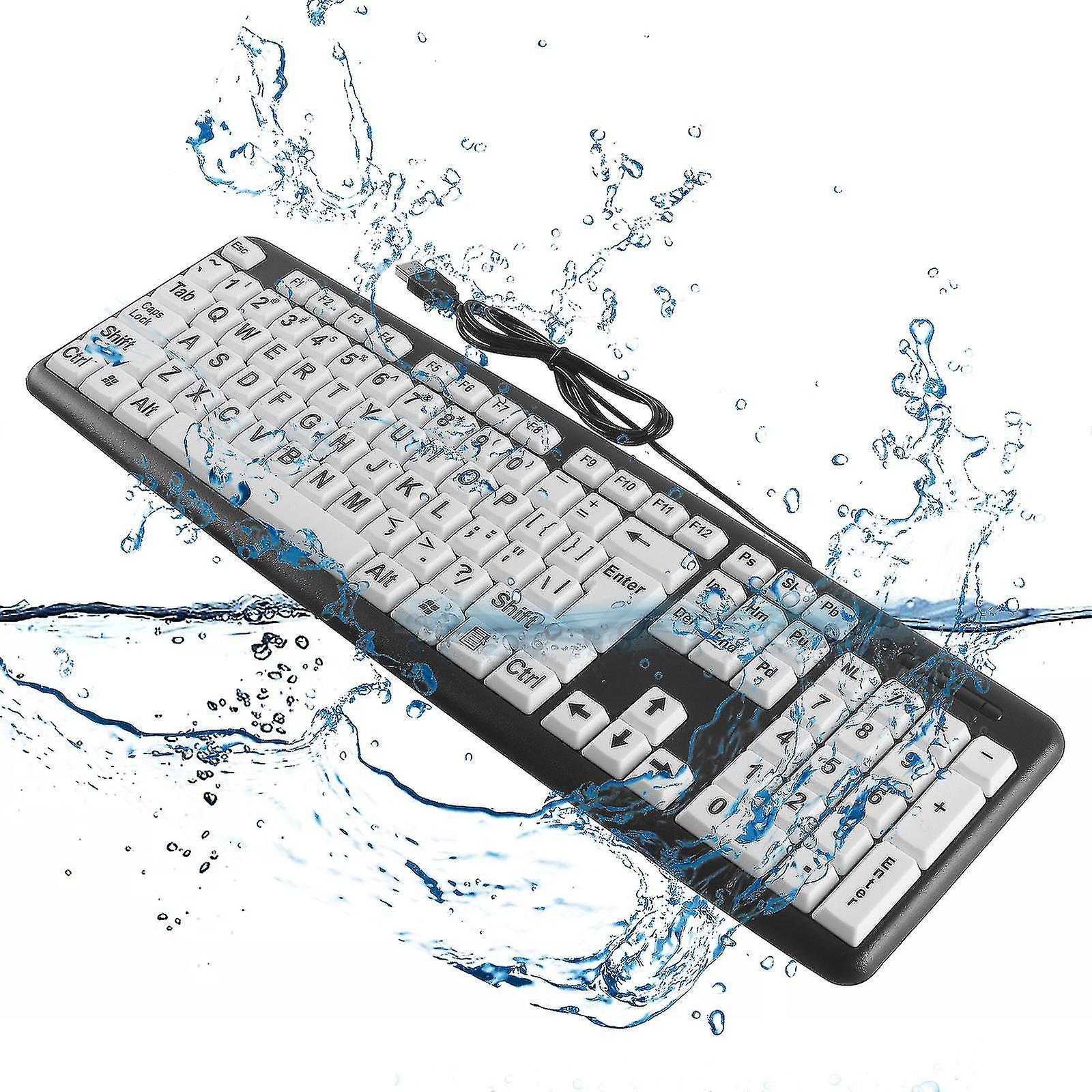 Large Print Keyboard Wired Large Letter Key Keyboard Usb Keyboards For ...