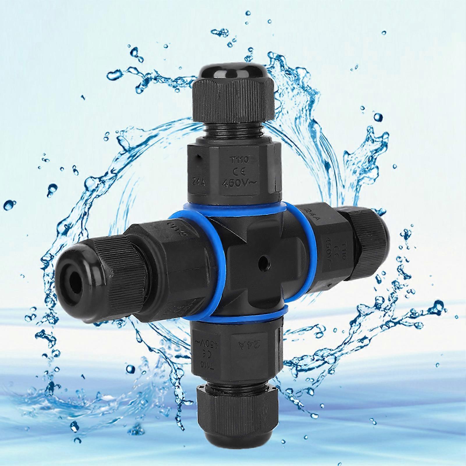 4‑Way Junction Box Connector IP68 Waterproof Electric Brass Nickel ...