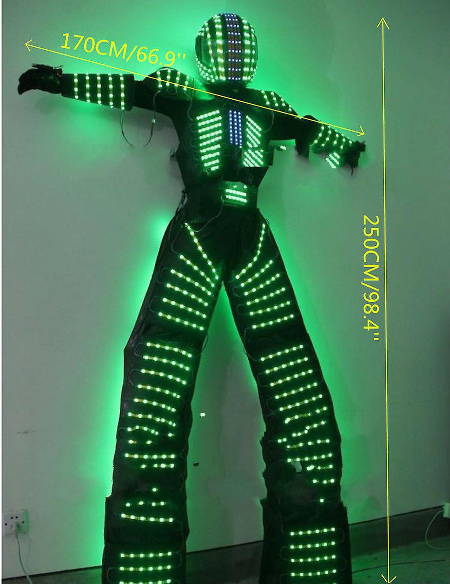 LED Robot Clothing Costume Suit Illuminated Dance Remote Control 7 ...
