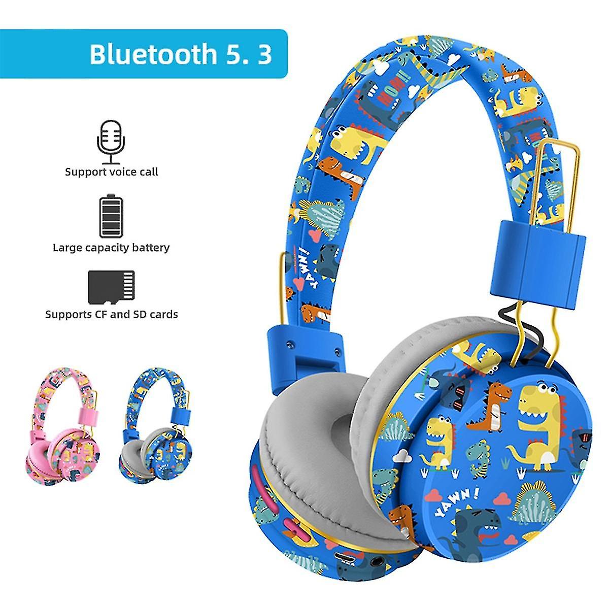 Wireless Bluetooth Headset With Microphone Dinosaur Animal Stereo Music ...