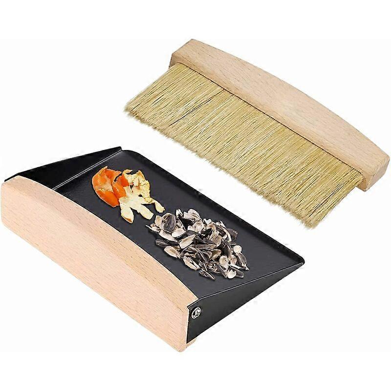 Table broom and dustpan: wooden broom and brush, flour broom, table ...
