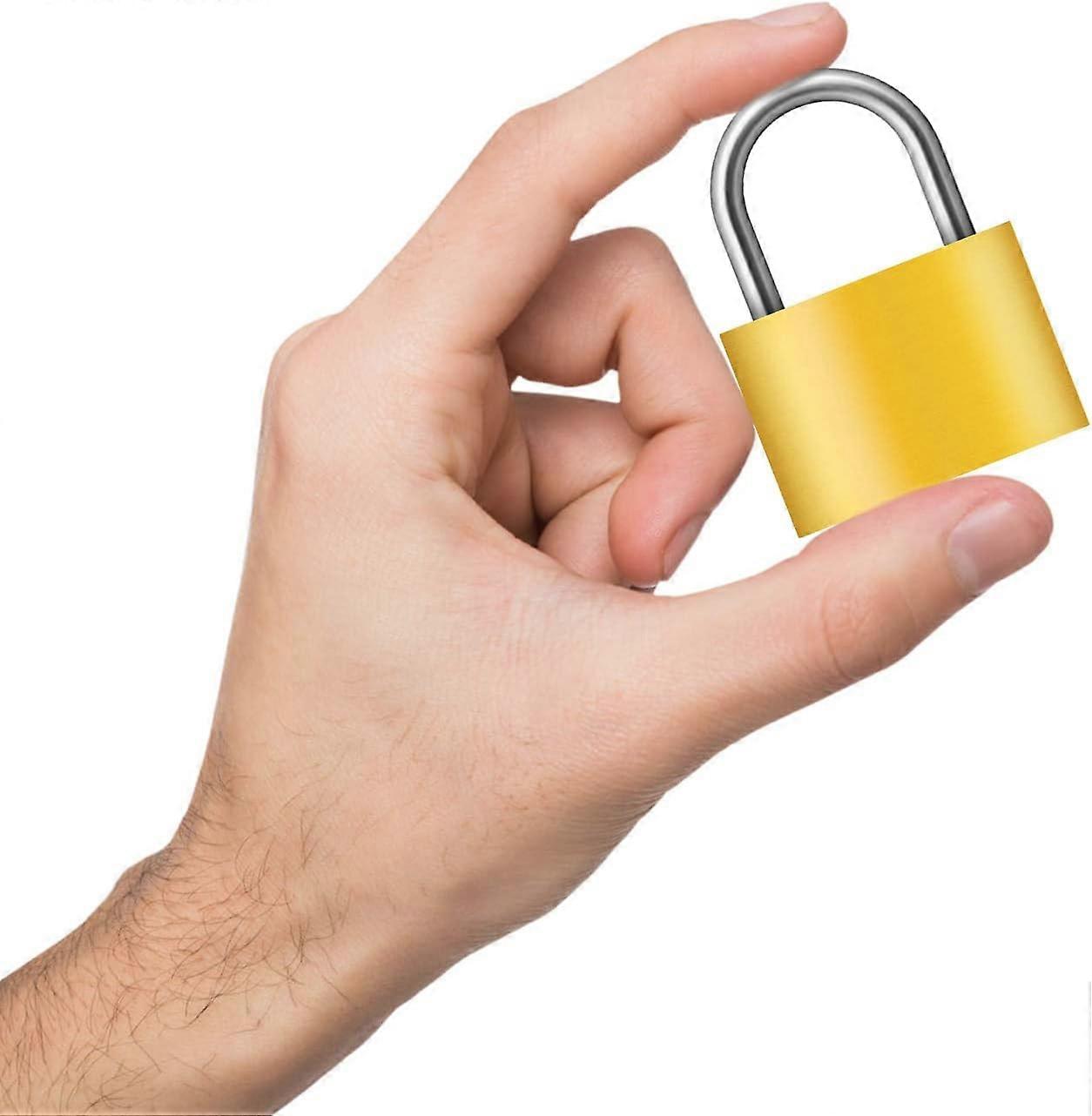 Small Padlocks With Keys [2 Pack] [6 Keys] Solid Brass Padlocks Outdoor Weatherproof Mini