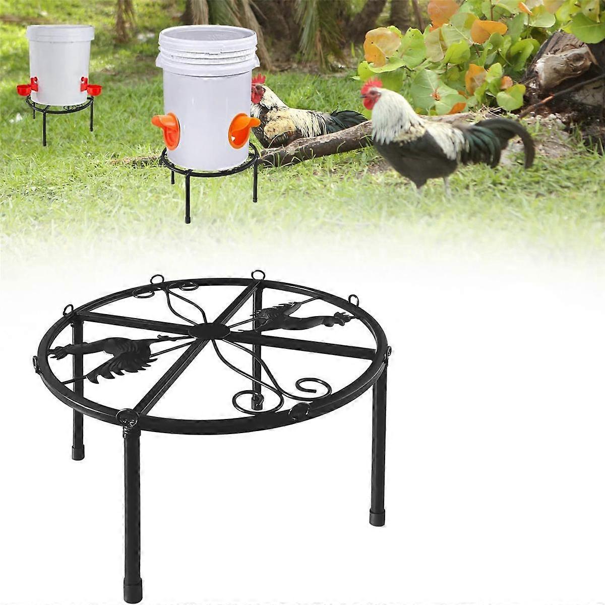2 PCS Metal Stand for Waterer, Iron Stand Holder with 4 Legs, Round ...