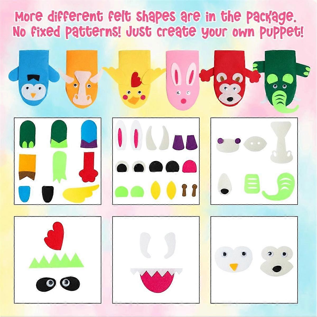 Hand Puppet Making Kit Making Handicraft Felt Toys for Children Make ...