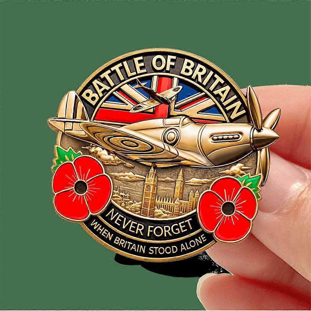 Spitfire Red Poppy Badge, 80th Anniversary of the Battle of Britain ...