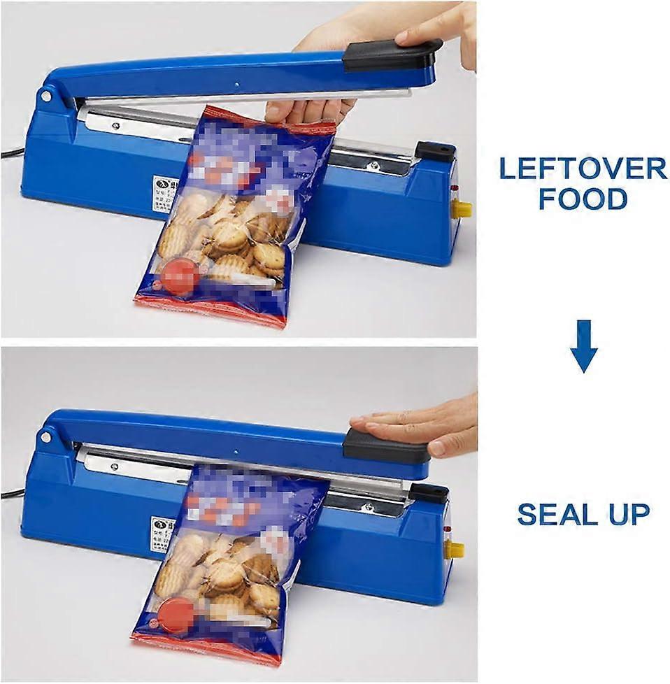 8 Inch Impulse Heat Sealer Poly Mylar Plastic Bag Sealer Manual Heat ...