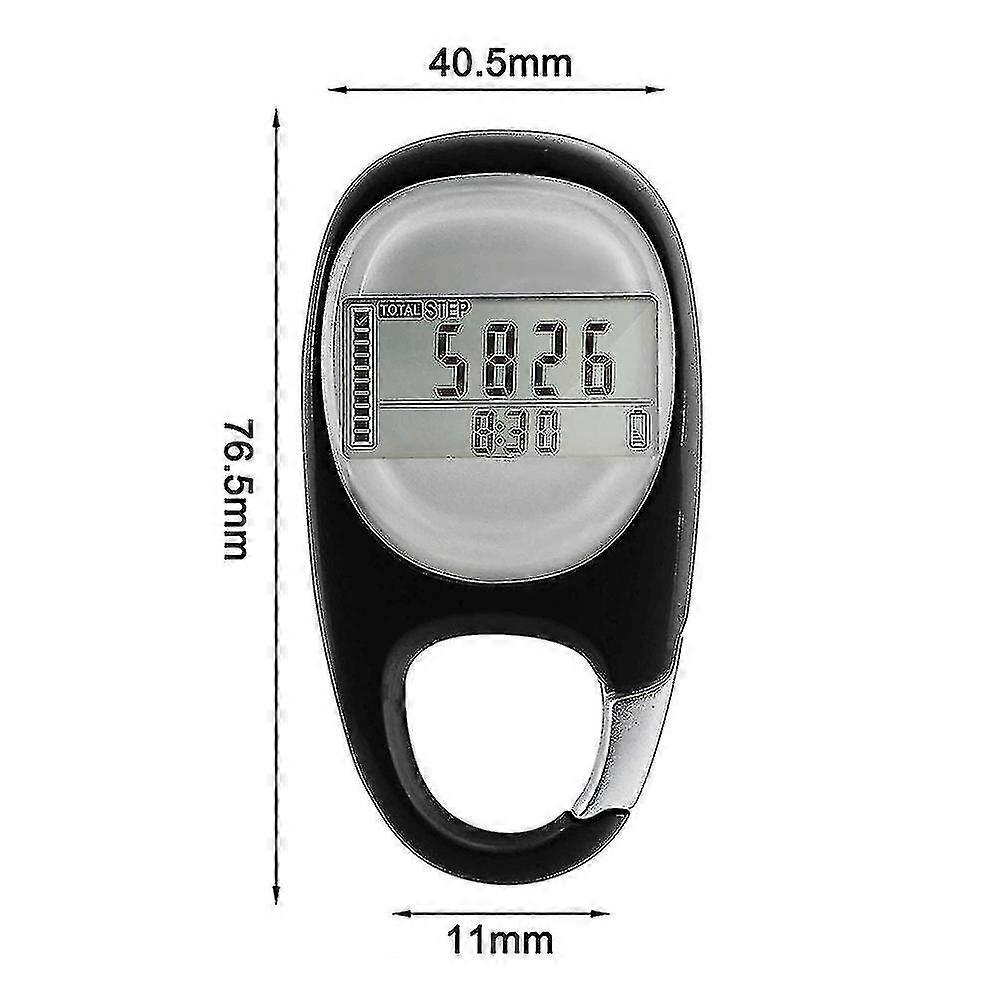 3d Digital Simple Walking Distance Clip On Pedometer Step Counter ...