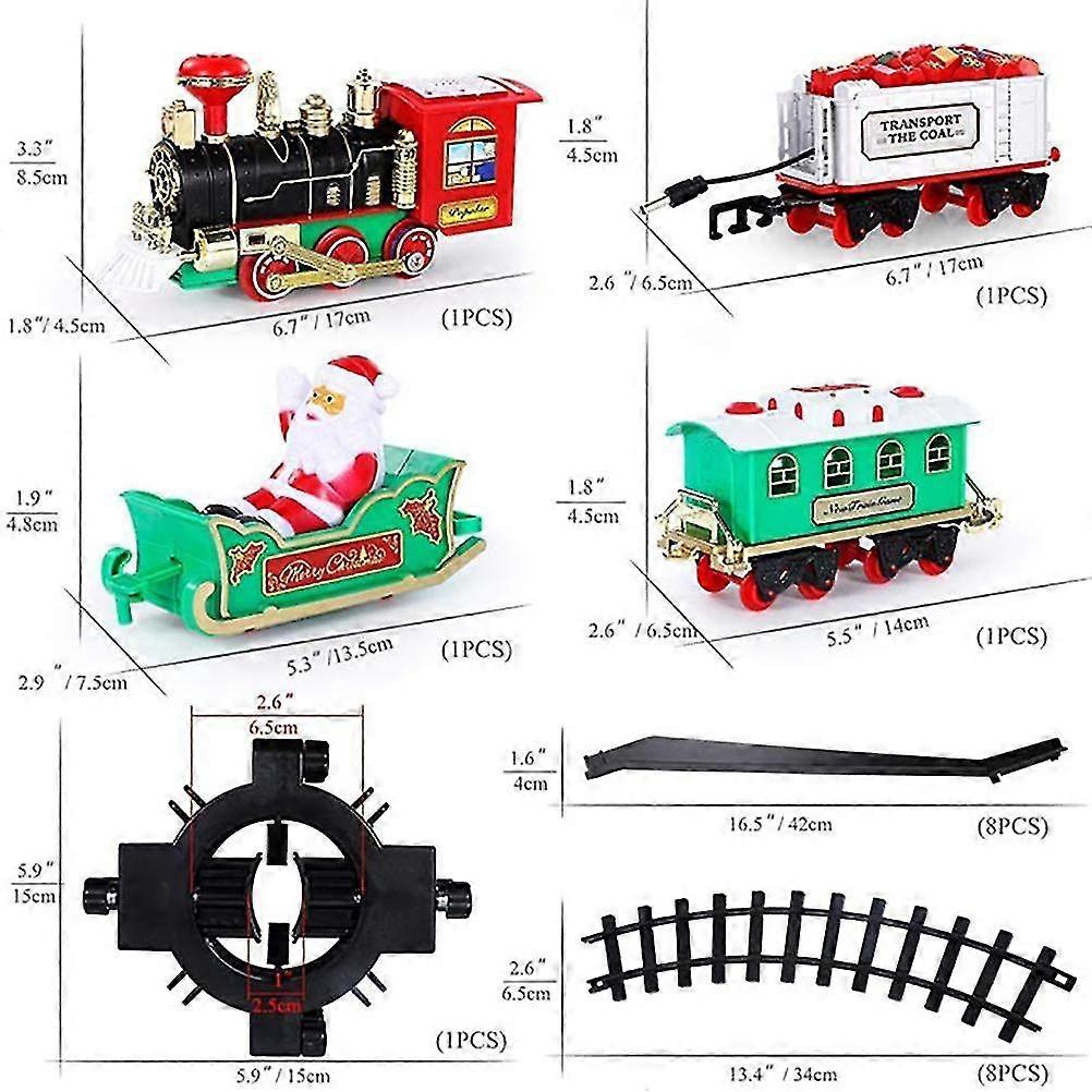 Christmas Toy Train Set With Light And Sound Electric Train Toy Santa's ...