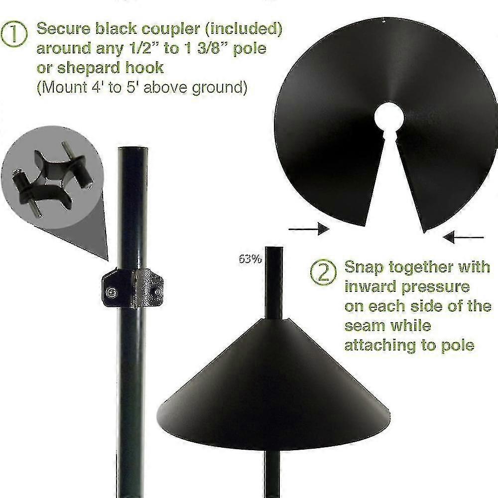 Reusable Plastic Wrap Around Squirrel Baffle Outdoor Bird Feeders ...