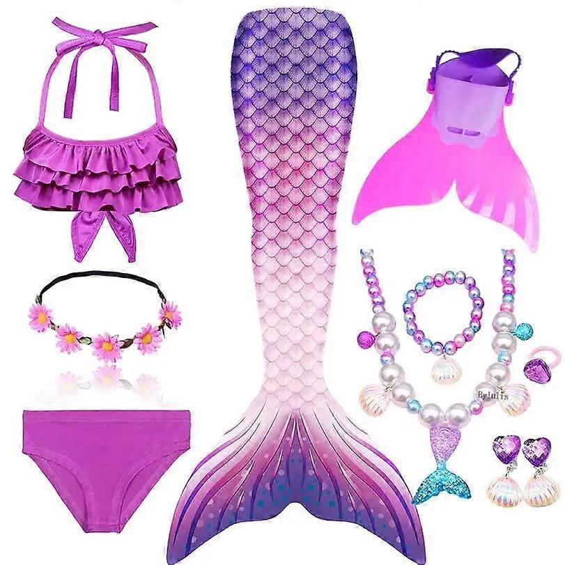 Girls Swimming Mermaid Tail Cosplay Mermaid Costume Swimsuit With or No ...
