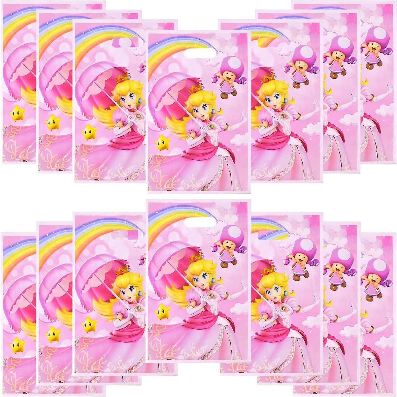 50 Pcs Party Favor Bags, Princess Peach Party Favor for Kids Goodie ...