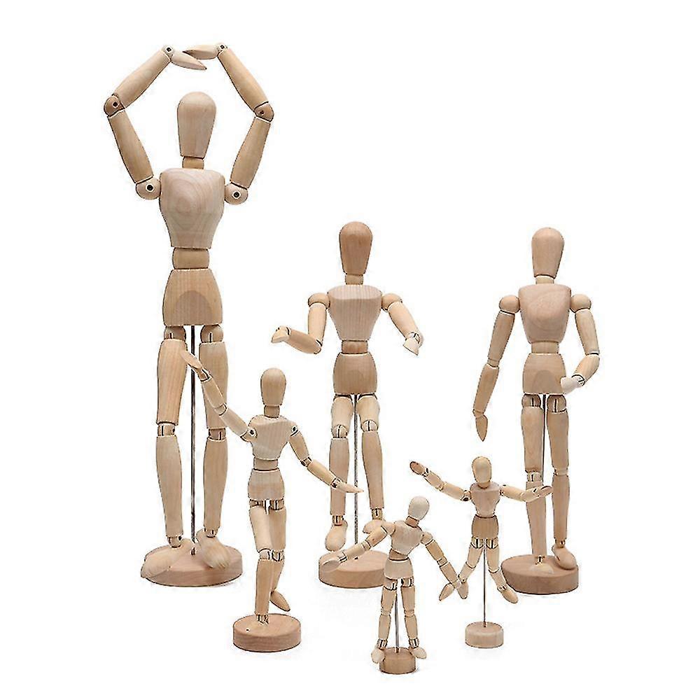 Wooden Male & Female Human Body Drawing Mannequins with Stand Flexible ...