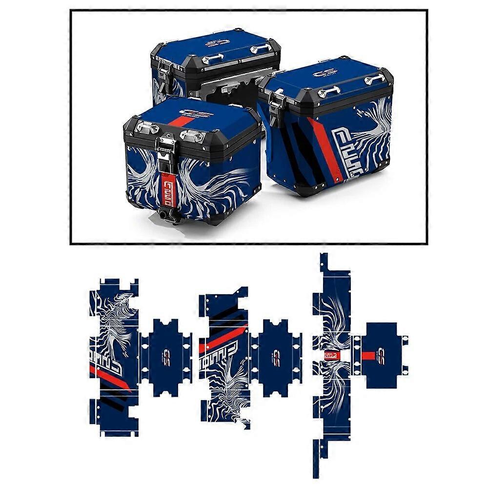 Suitcase Stickers Side Case PVC stickers Motorcycle Trunk Set Decals ...