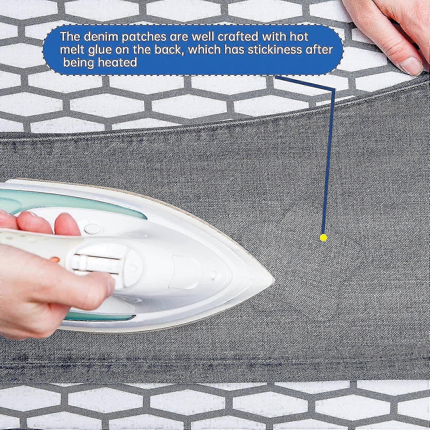 20 Pieces Iron On Fabric Patches Denim Jean Repair Patches Clothing ...