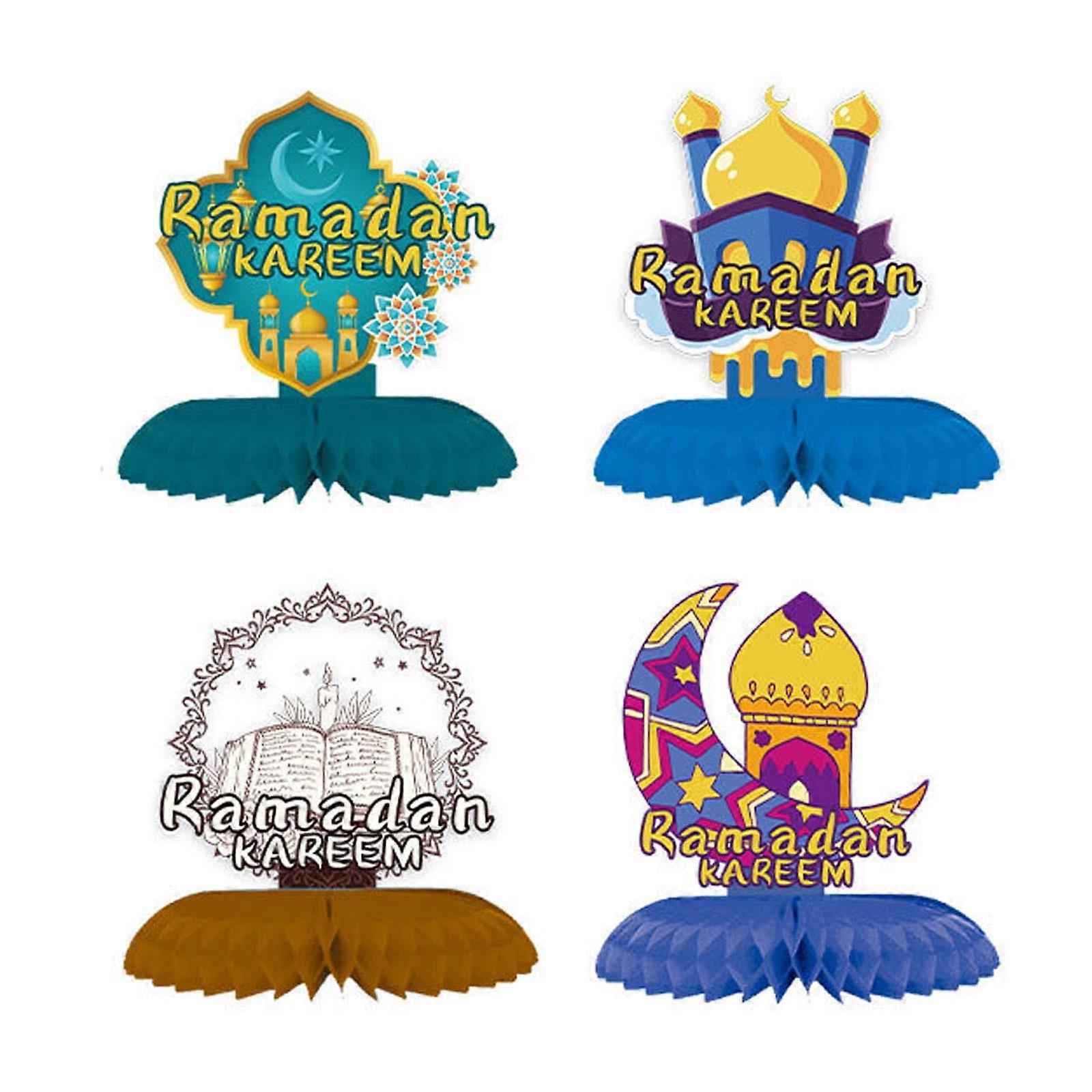 9pcs Ramadan Mubarak Decorations Kit Eid Mubarak Table Ornaments Card ...