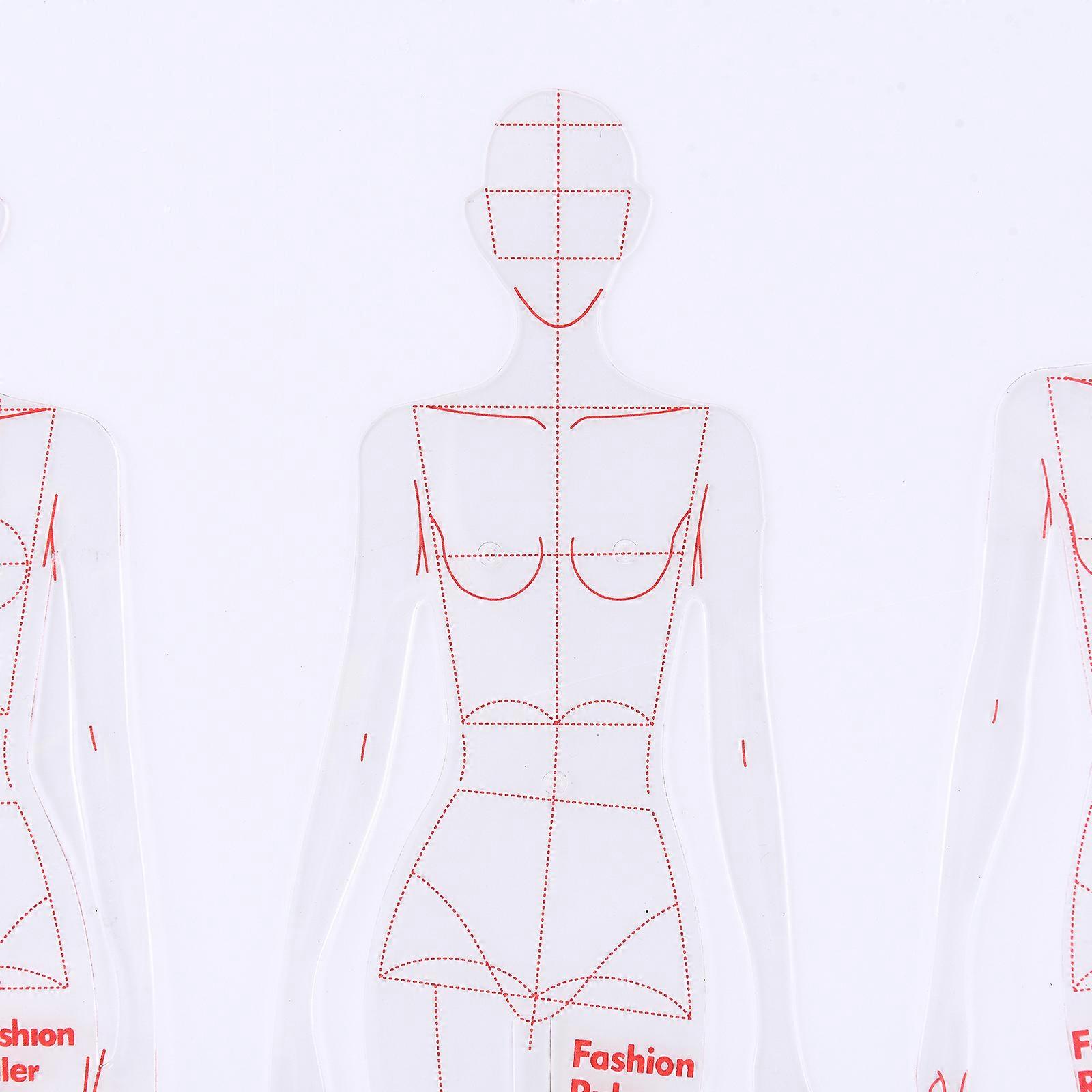 New Hot Fashion Illustration Rulers, Fashion Sketching Templates Ruler ...