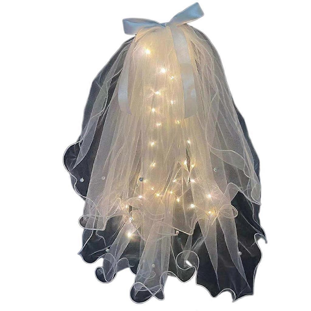 Wedding Tiara Veil Crowns Light Up Wedding Veil Led Light Veil Led ...