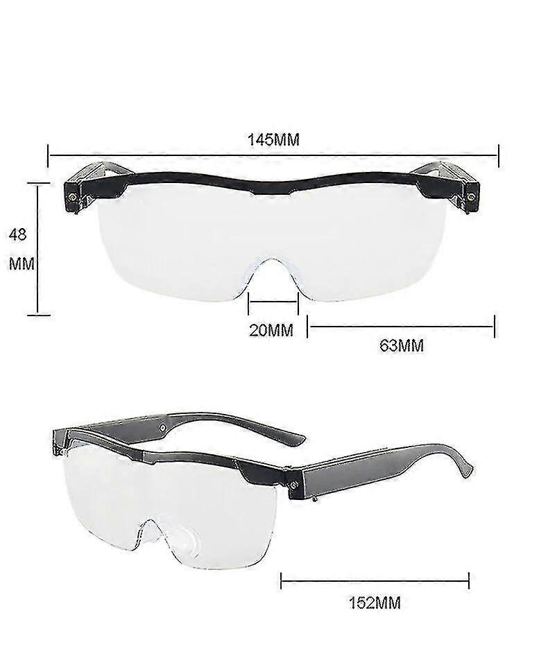 160% Glasses With Led Light Power Zoom Max Glasses Men Reading ...