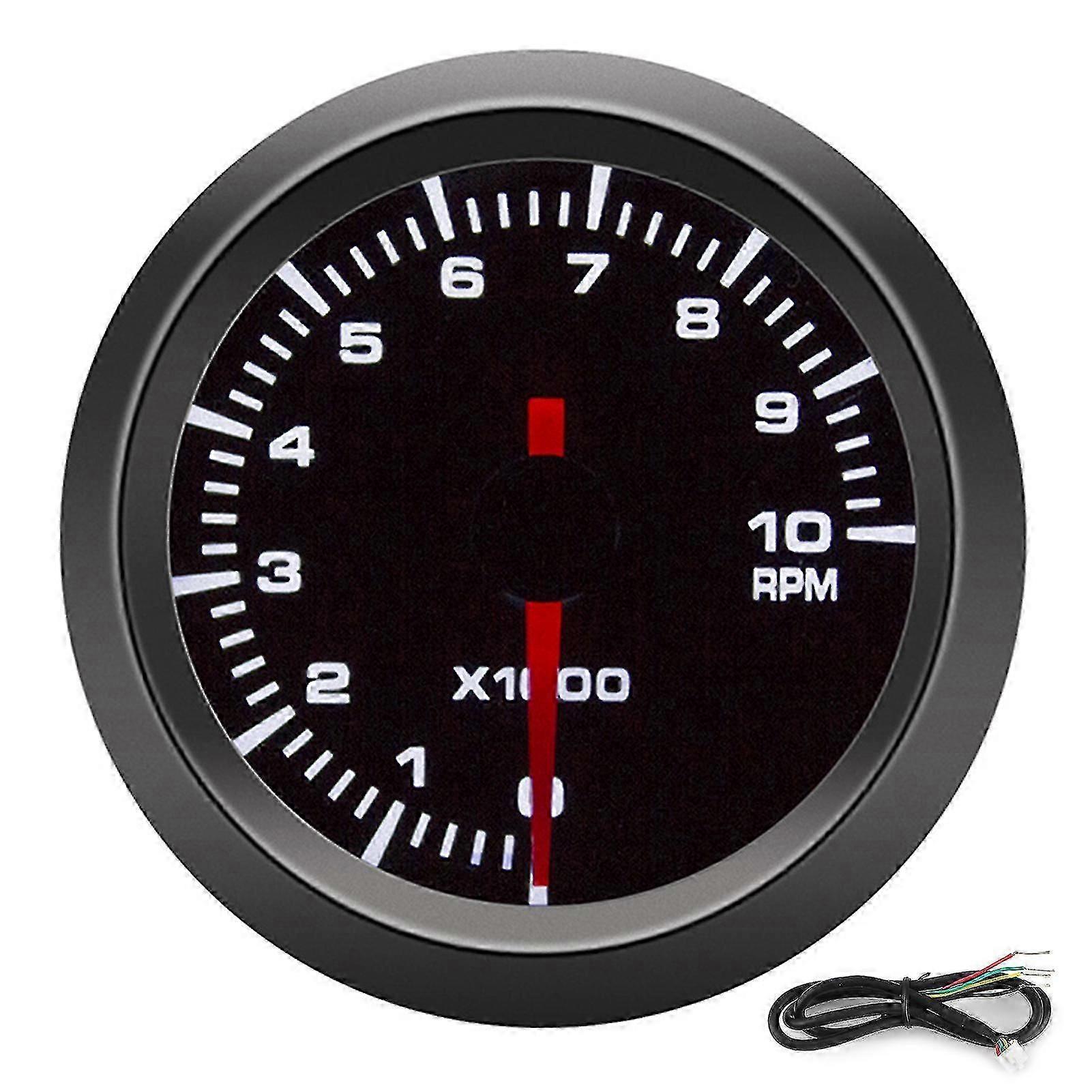 Universal Tachometer Gauge Pointer 010000RPM Tach Meter Lighting Dial ...