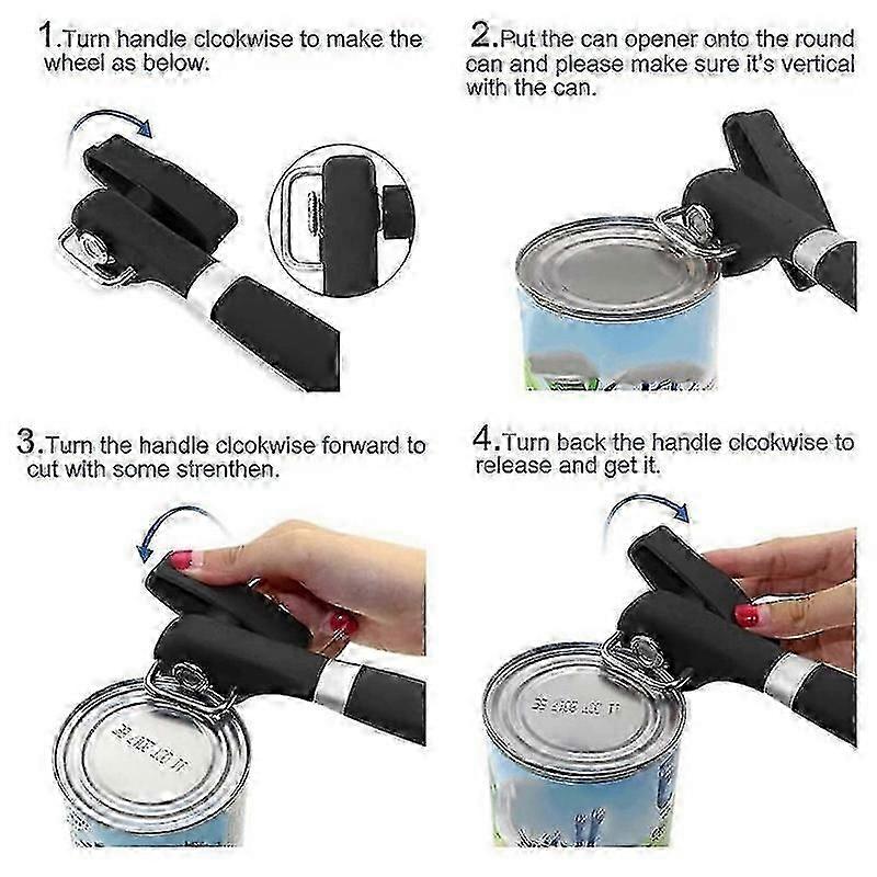 Manual Cutting Can Opener, Handheld Smooth Edge Can Opener, Food Grade ...