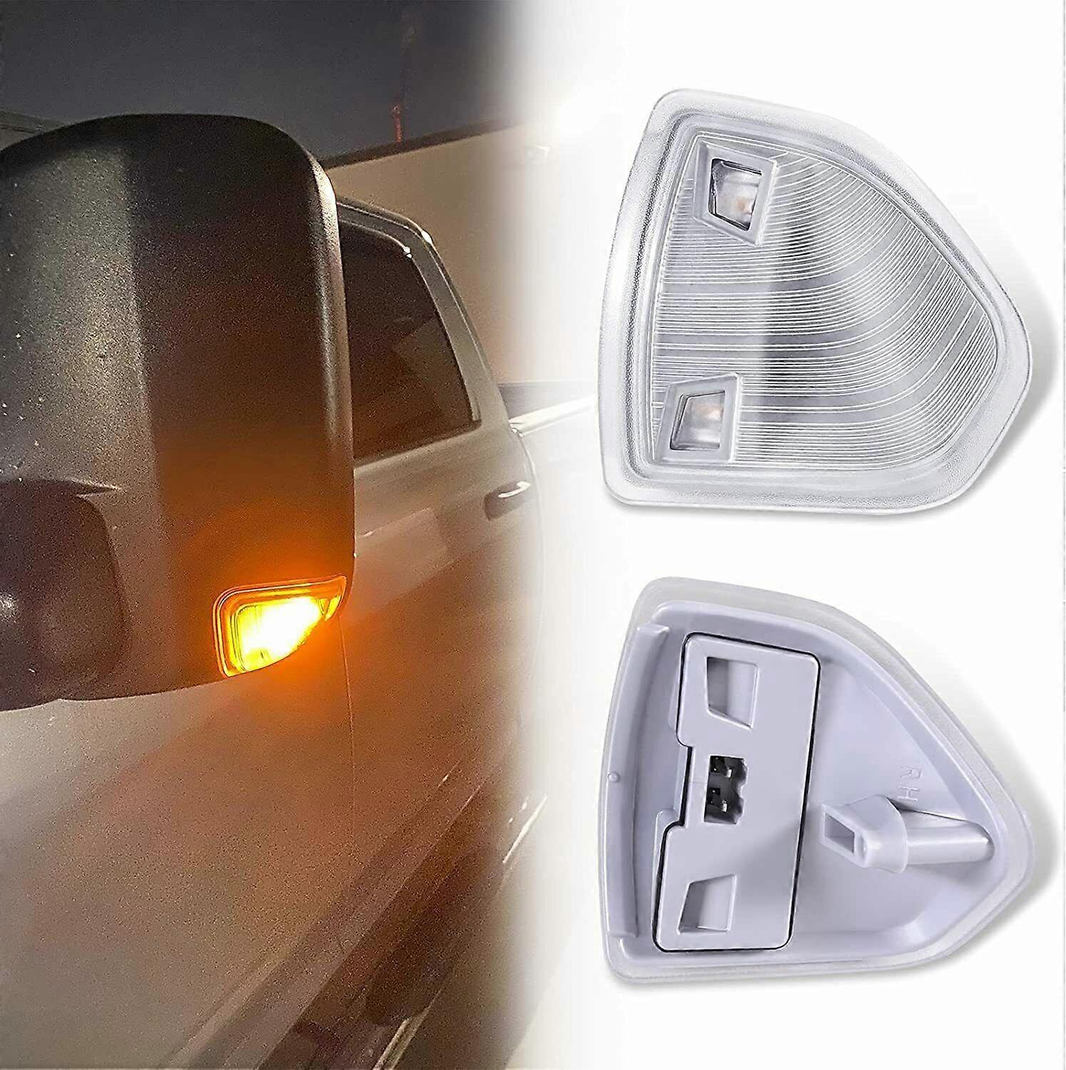 LED Side Mirror Turn Signal Light Left and Right Lamps Smoke Cover Lens ...