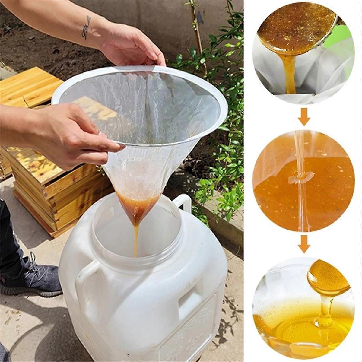 Fiber Beekeeping Honey Strainer Filter Screen Purifier Apiary Equipment ...
