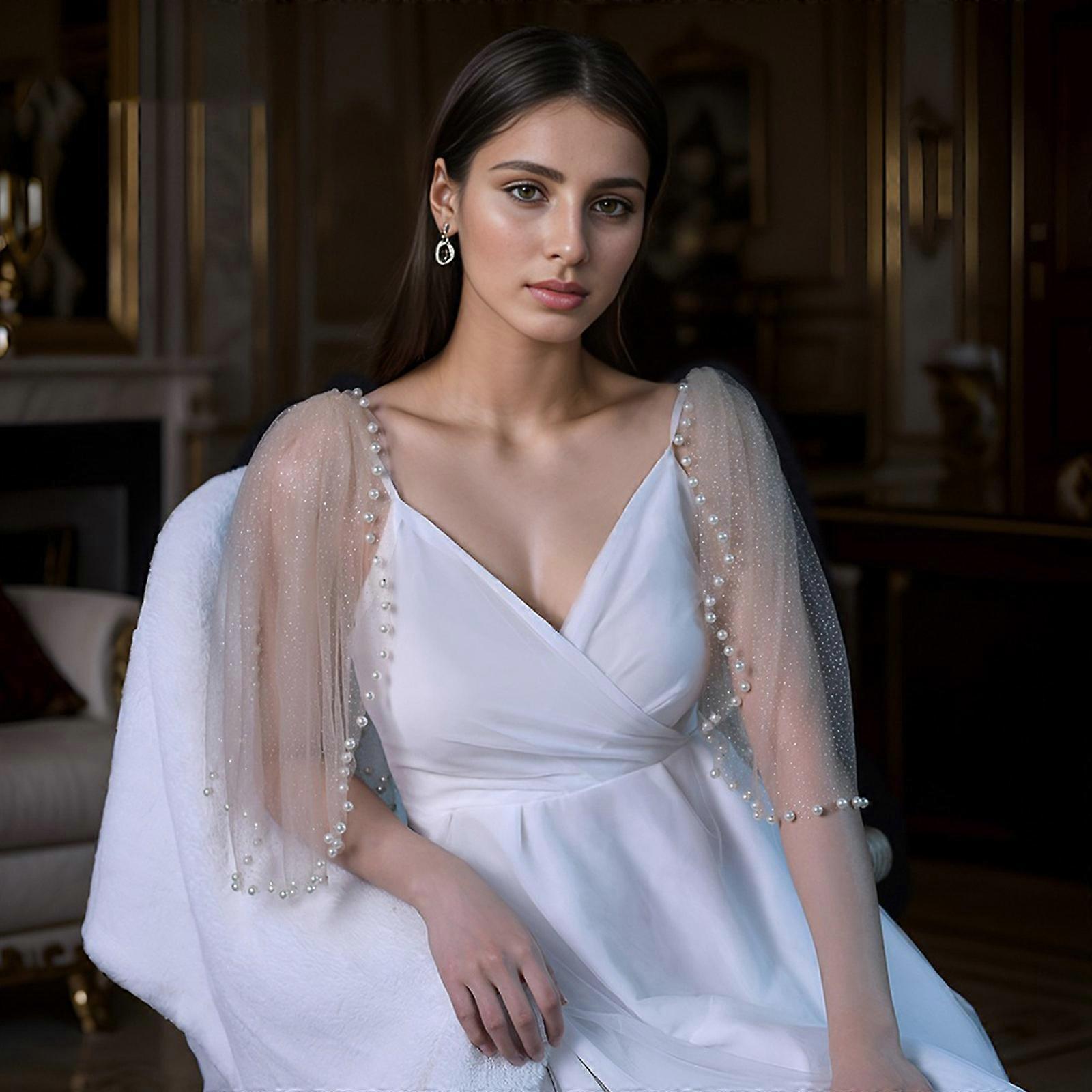 Jeweled Wing Epaulet White Sheer Shoulder Cover Shoulder Jewelry for ...