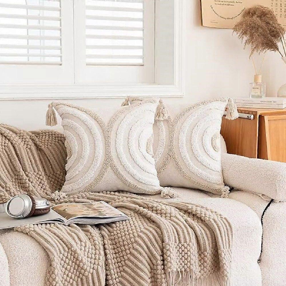 Bohemian cushion cover 45x45cm Set of 2 tufted cushion covers with ...