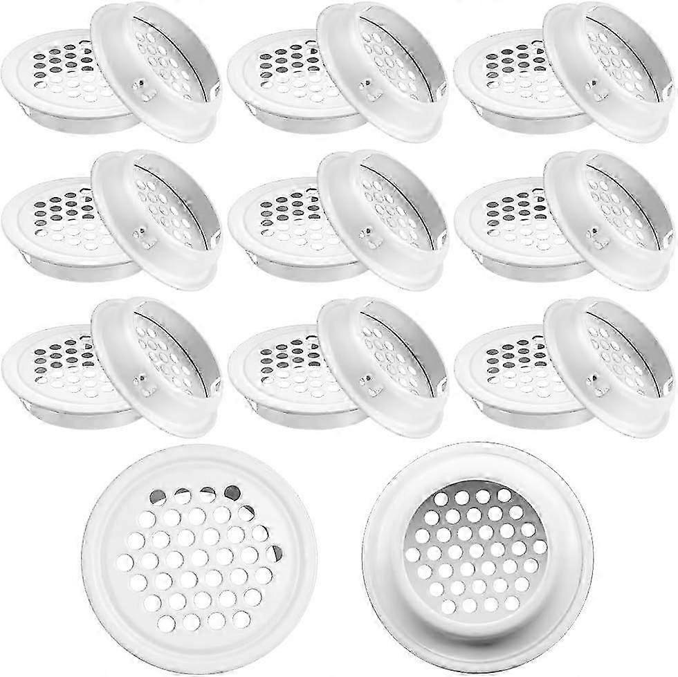 20PCS White Ventilation Grille, 35mm Round Air Vent Grille, Stainless ...