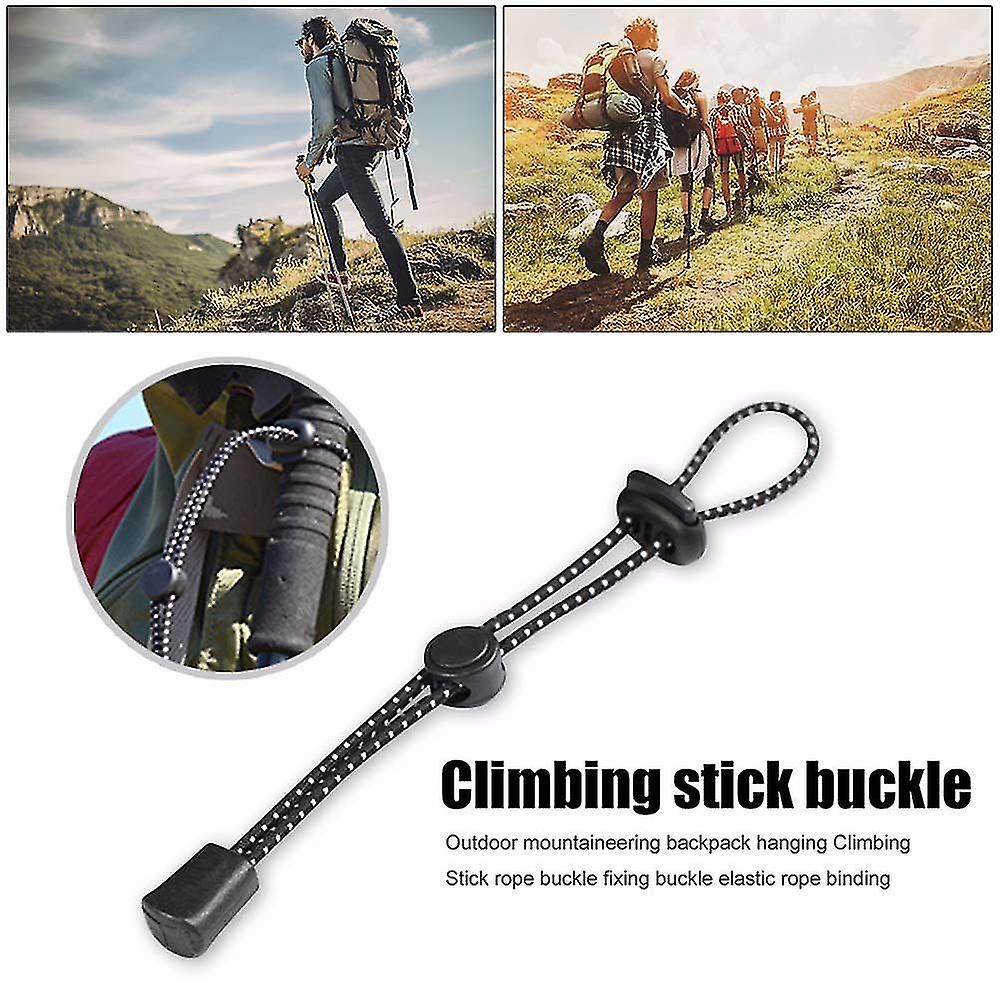 4 Pcs Backpack External Walking Tail Rope Trekking Pole Rope Buckle ...