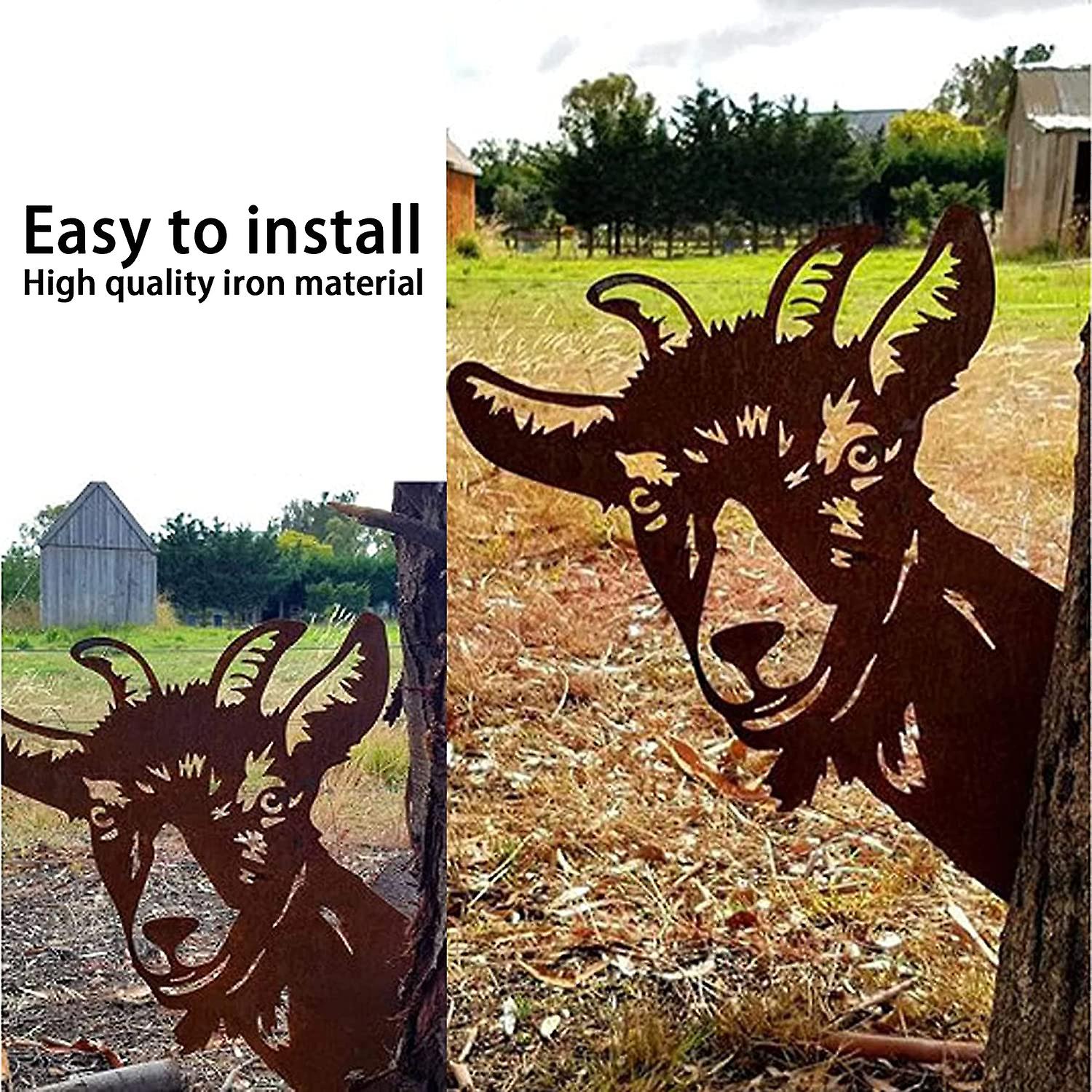 Rusty Metal Garden Stake Rust Decoration Metal Patina Metal Garden ...