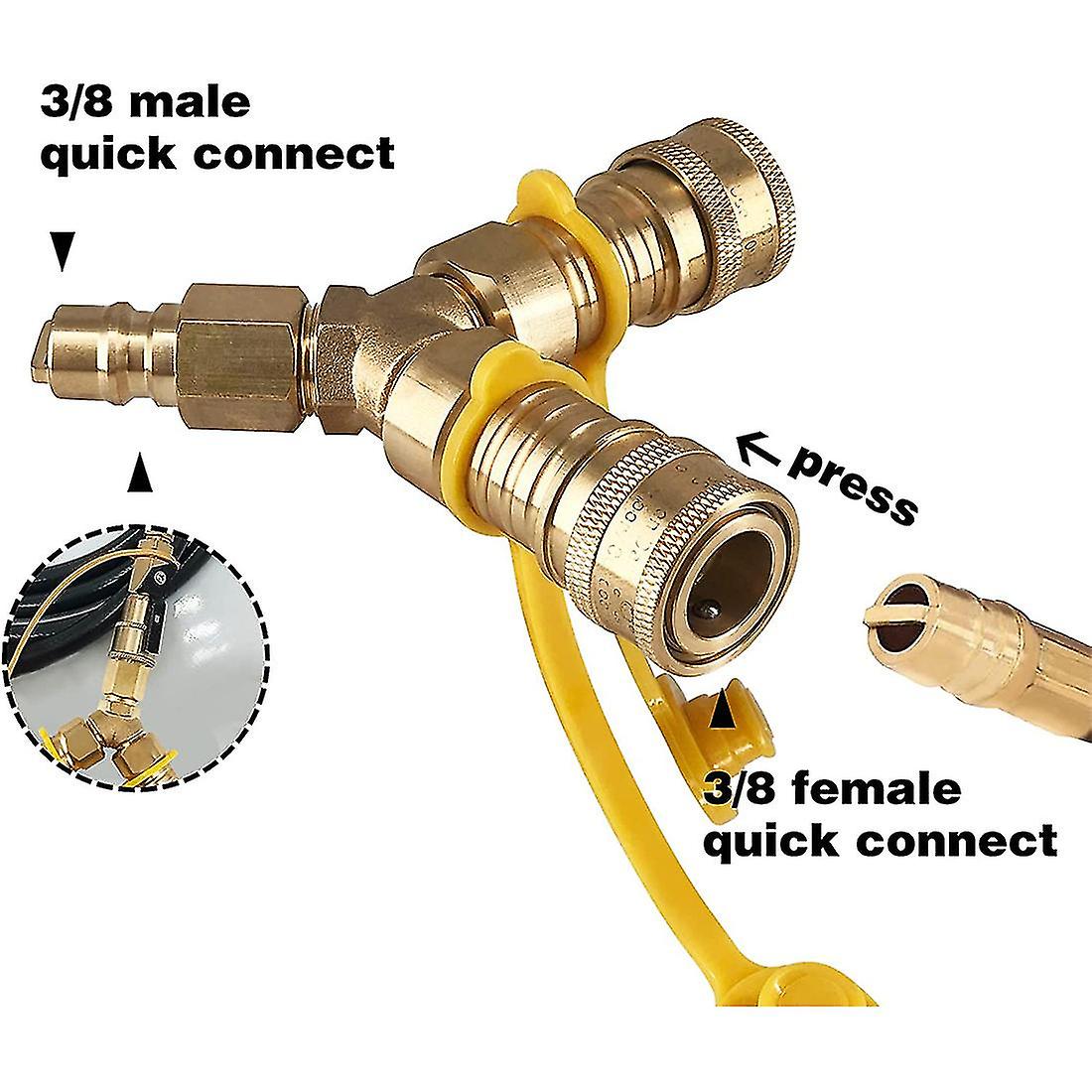 3/8 Inch Y-splitter Natural Gas Quick Connect Adapter,suitable For ...