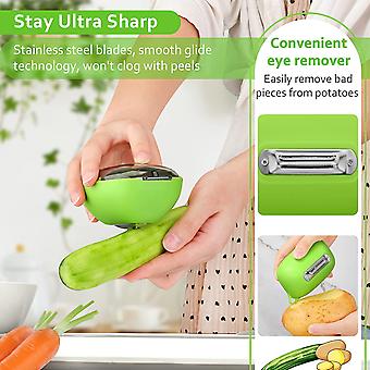 Vegetable Peelers for Kitchen with Container, Good Grip Cucumber Potato Carrot Peeler with ...