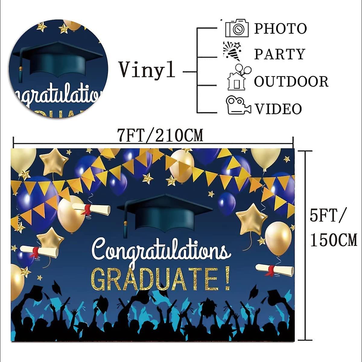 2023 Graduation Party Backdrop Class Of 2023 Backdrop Gold Glitter ...