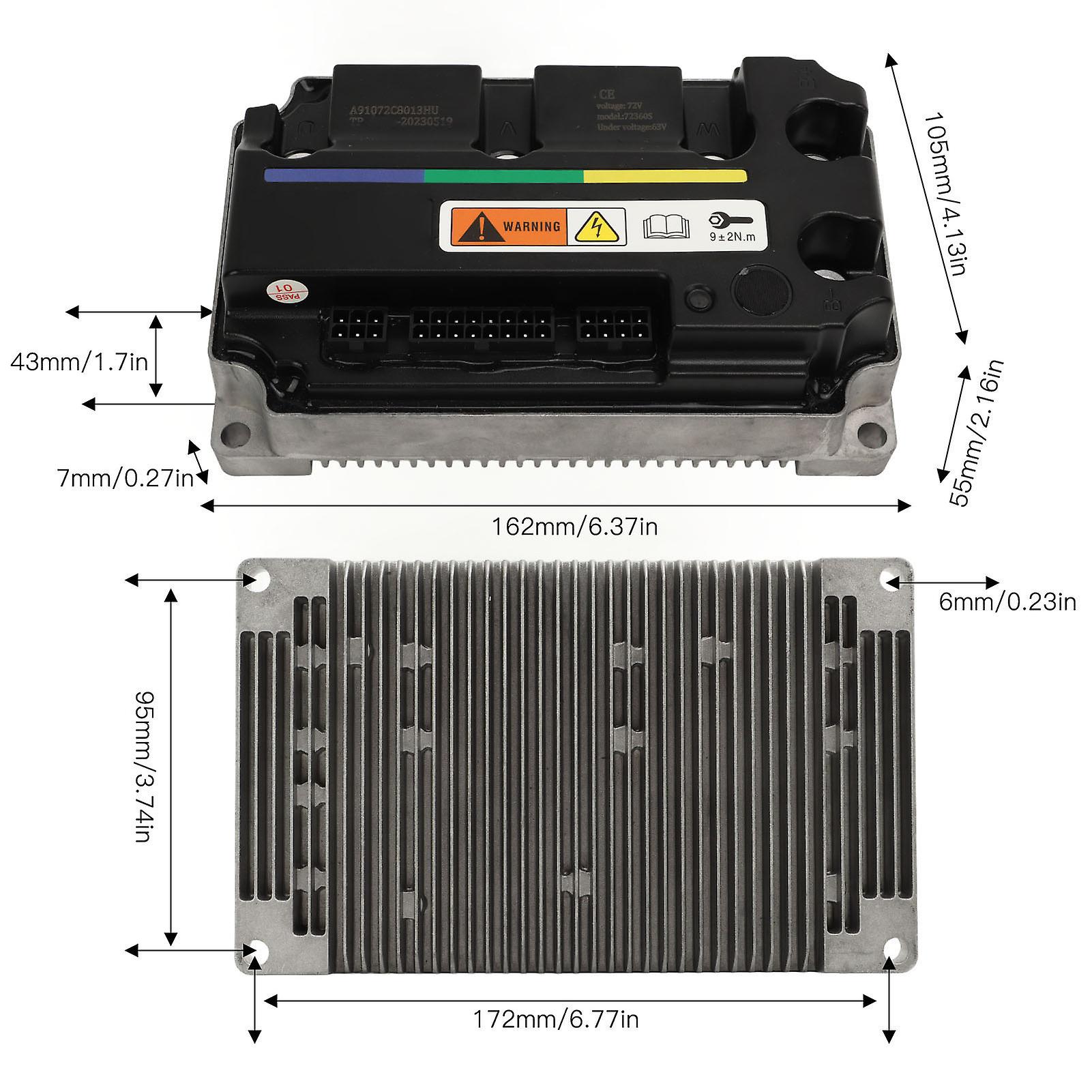 72V 200A ECU Programmable Brushless DC Controller High Power Sine Wave ...