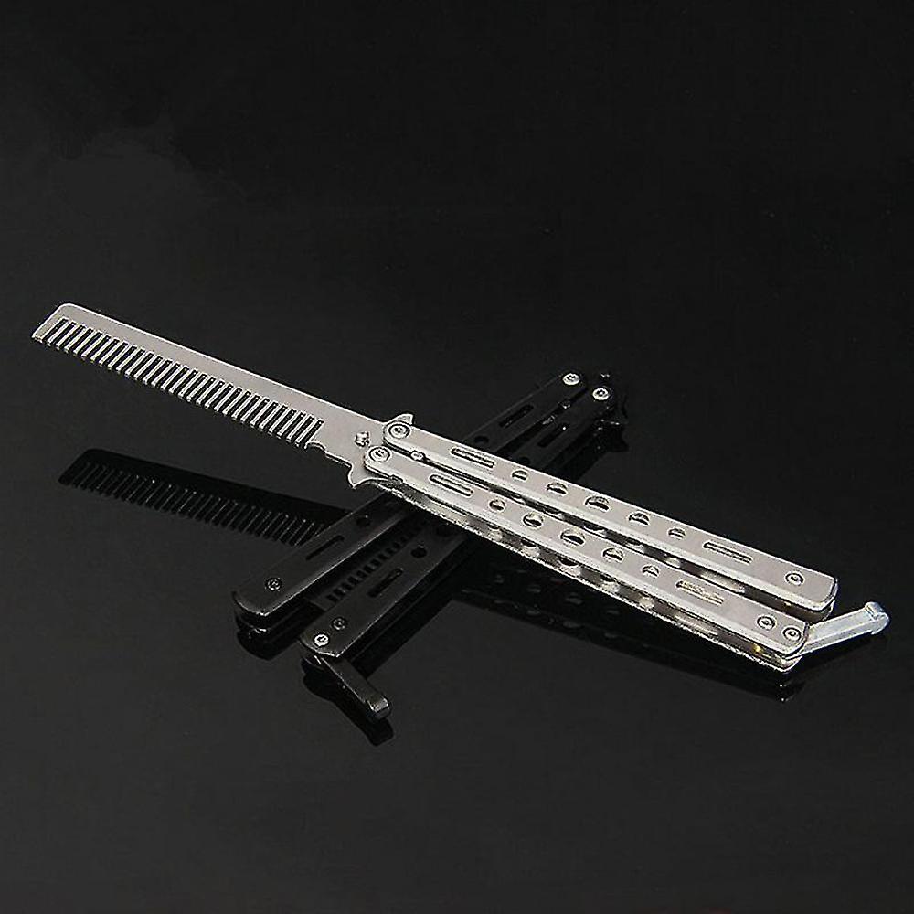 Butterfly Comb, Stainless Steel Comb, Rotatable Balisong Trainer Tool ...