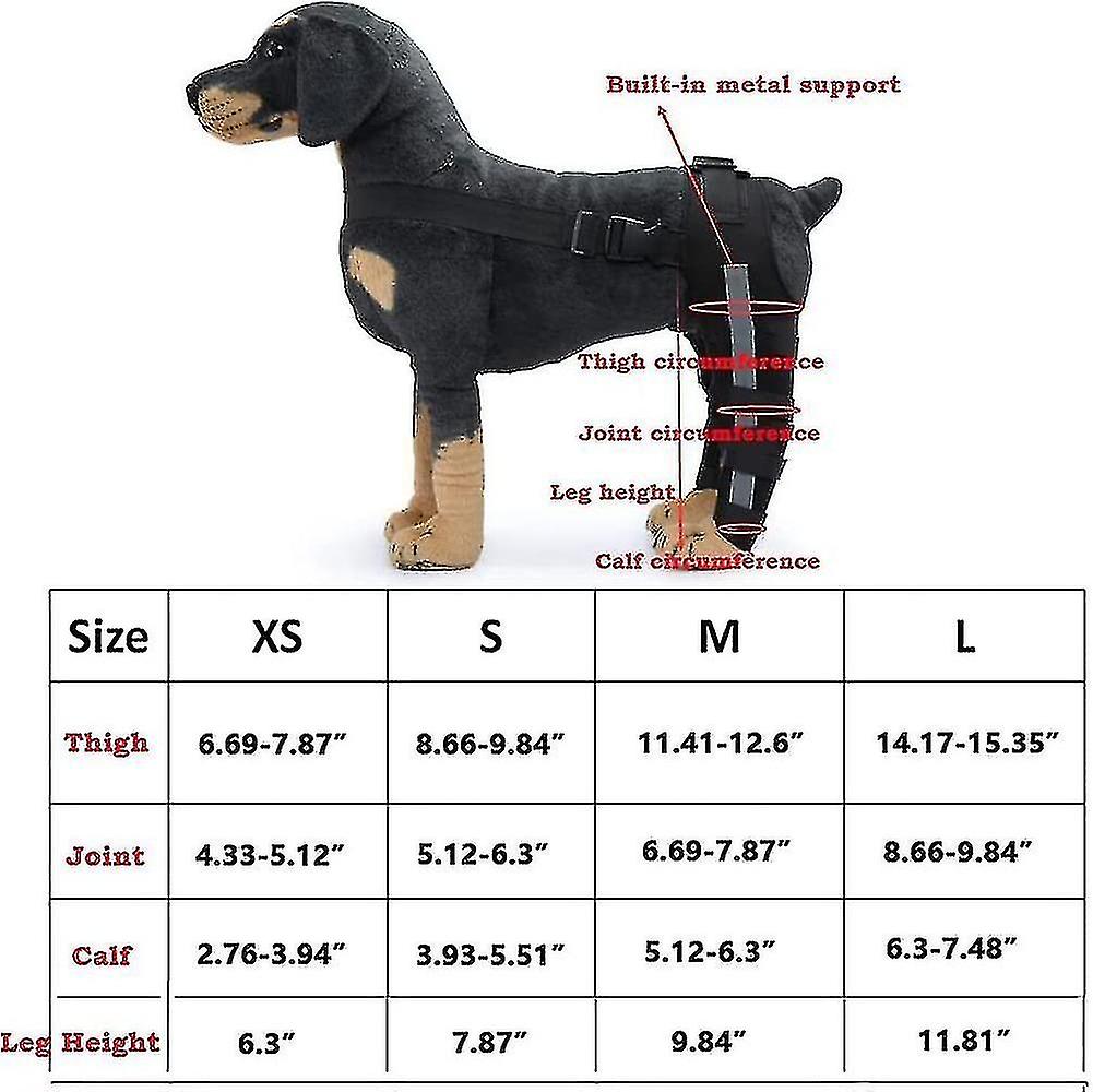 1pair Dog Rear Leg Brace For Canine Leg Wounds Heals, Prevents Joint ...