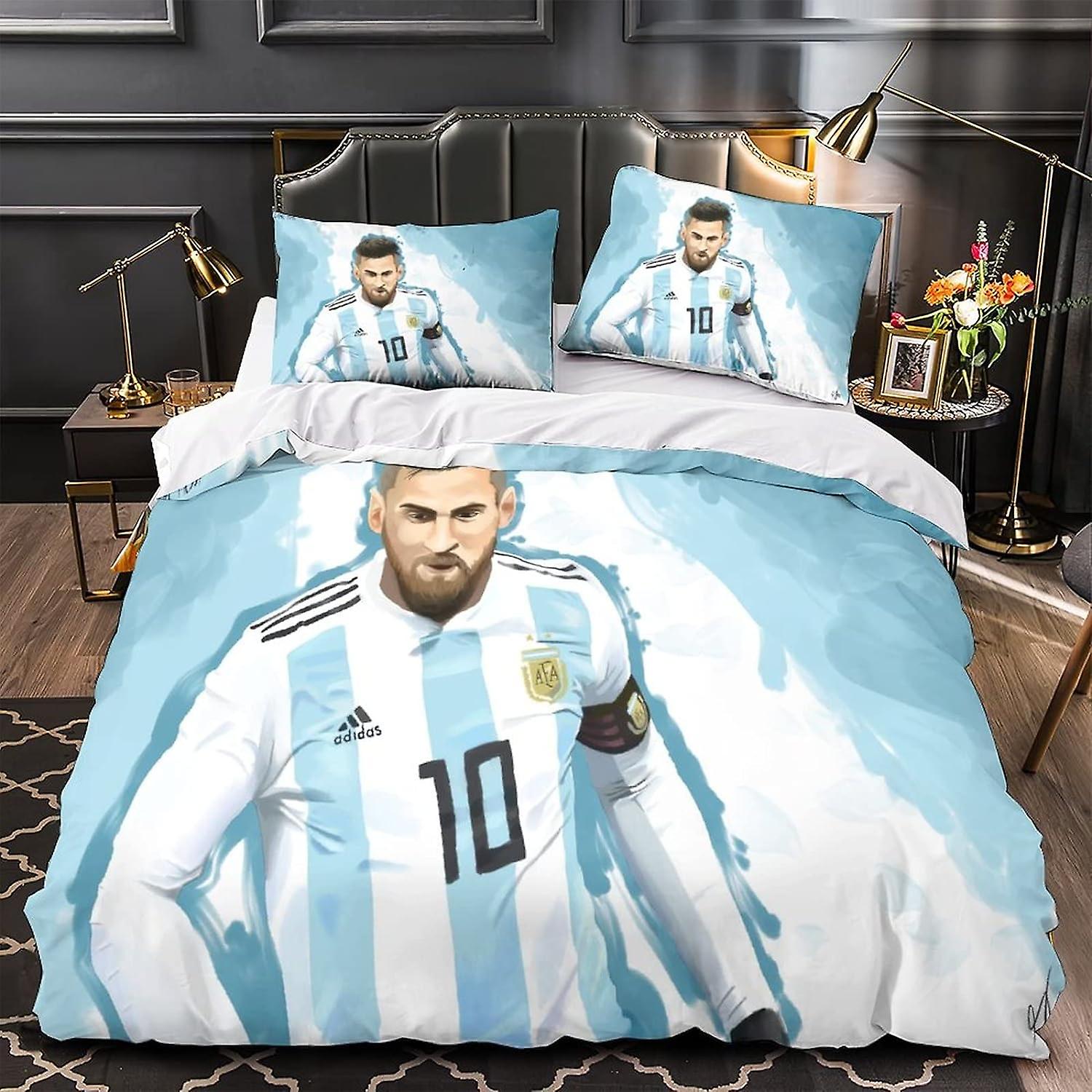 3D Printed Lionel Messi Duvet Cover Set Bedding Sets Football Star ...