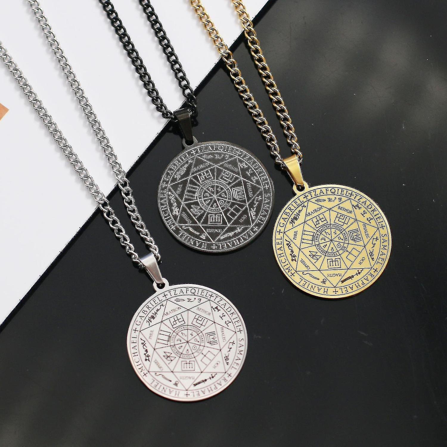 7 Archangels Pendant Of Tetragrammaton Men Angels Sigil Necklace Seals ...