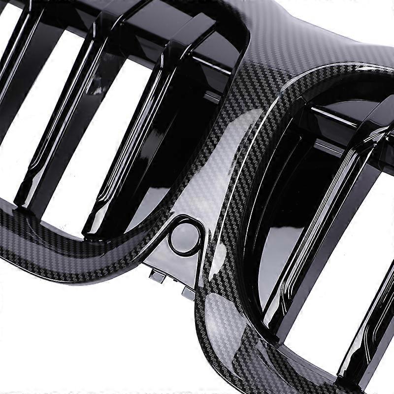 Front Bumper Kidney Grill Carbon Fiber Facelift Grille Cover For BMW 3 ...