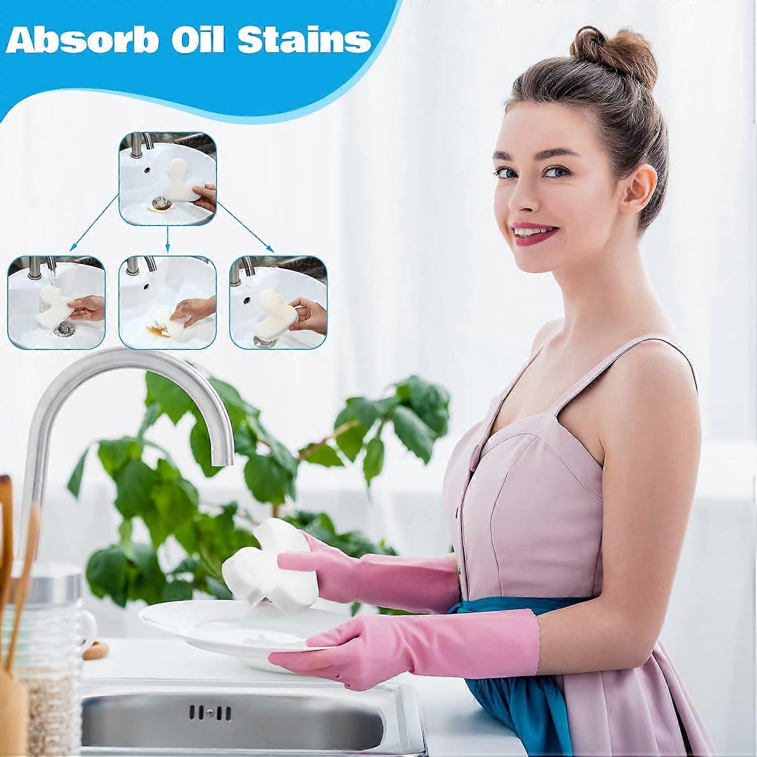 40 Pieces Oil Absorbing Sponge Duck Shaped Creamy Foam Oil Absorbing ...