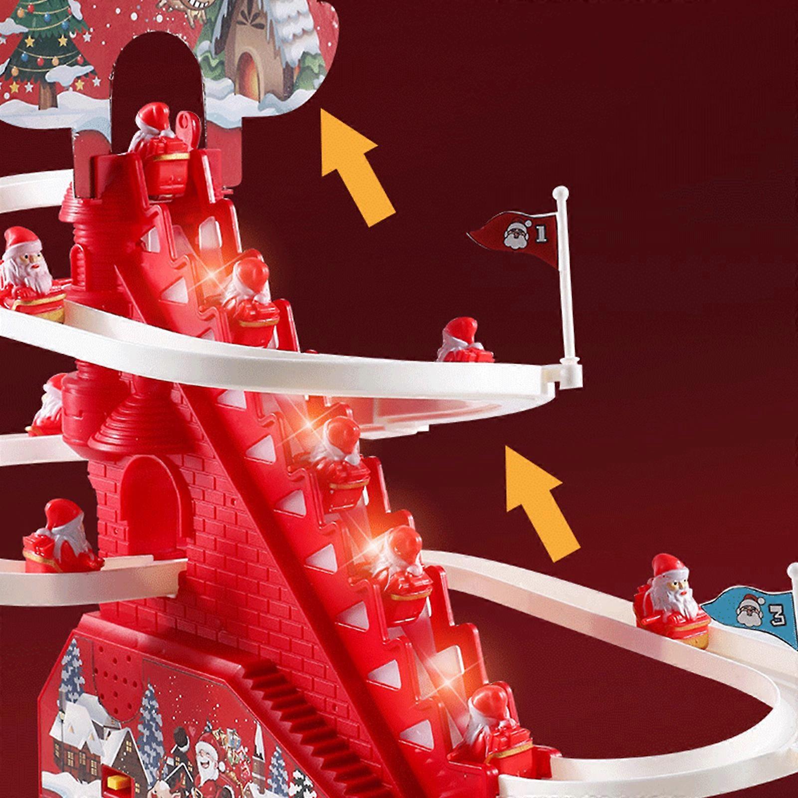 Electric Climbing Ladder Santa Claus Christmas Race Track Toy ...
