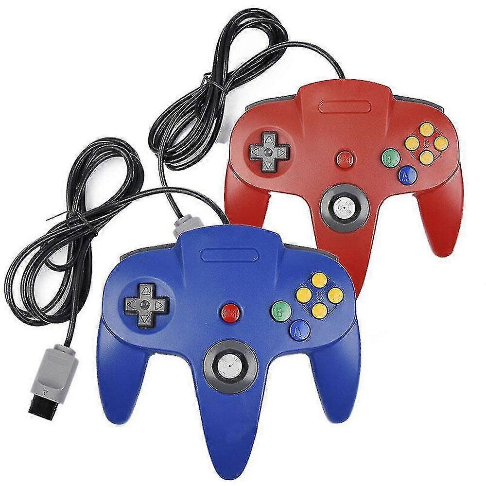 2 Pack Classic Wired N64 Controller Retro Games 64-bit Gamepad Joystick ...
